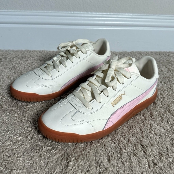 Puma | Shoes | Puma Womens Cream And Pink Sneakers | Poshmark